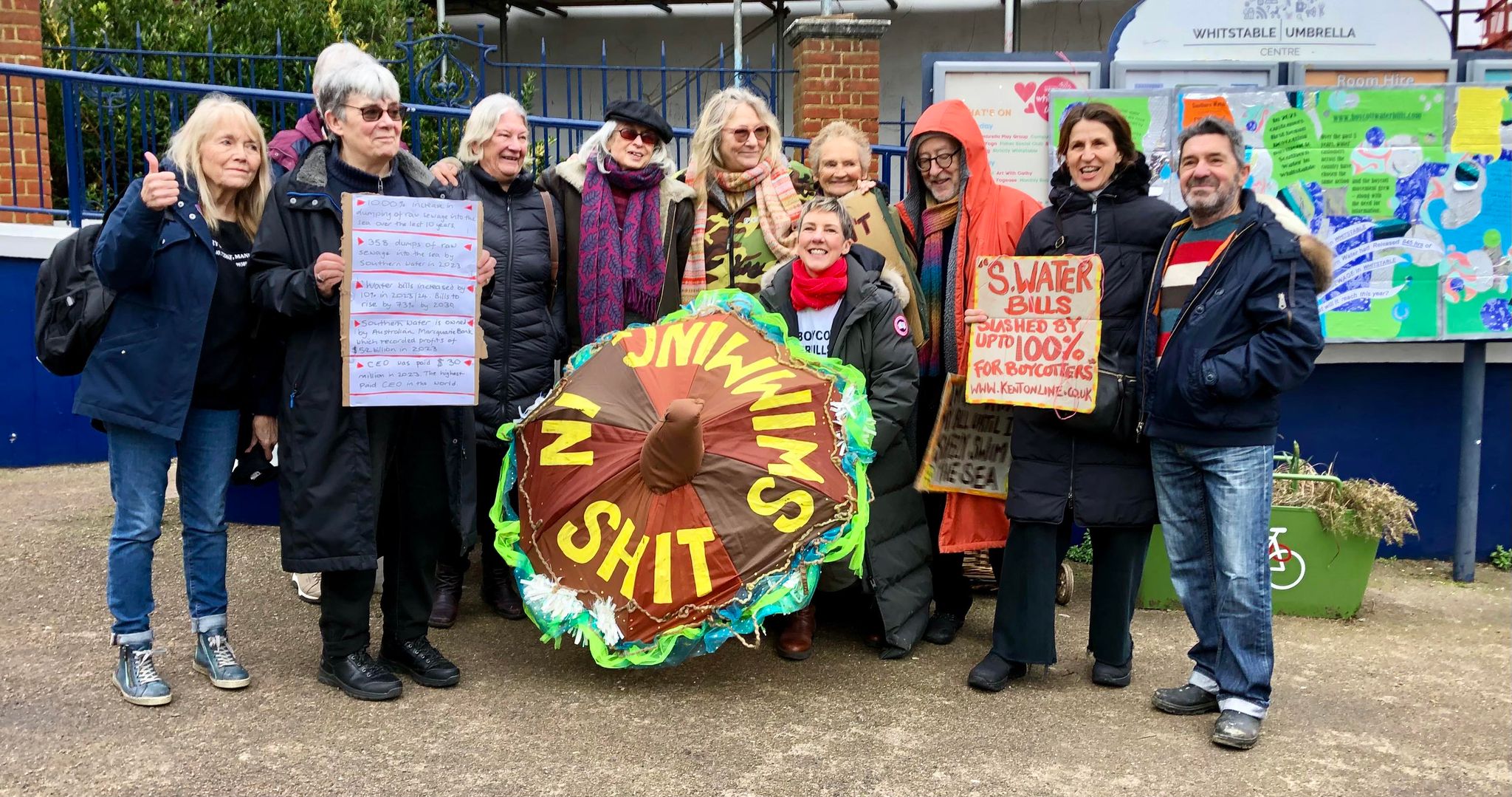 ALL DAY WHITSTABLE PROTEST AT SOUTHERN WATER’S PR EVENT – Whitstable Views