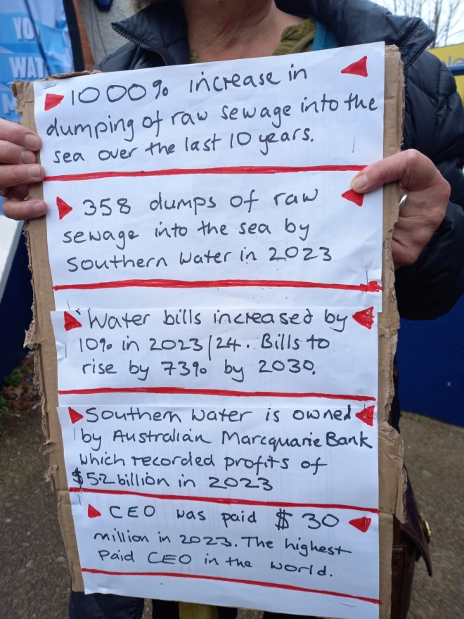 ALL DAY WHITSTABLE PROTEST AT SOUTHERN WATER’S PR EVENT – Whitstable Views